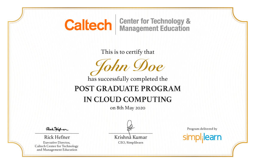 Best Cloud Computing Course | Caltech Cloud Computing Training ...