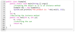 Instance In Java