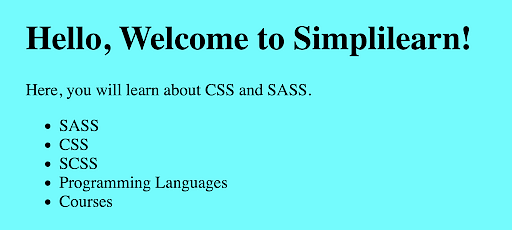 An Introduction To Sass Css The Css Pre Processor Simplilearn