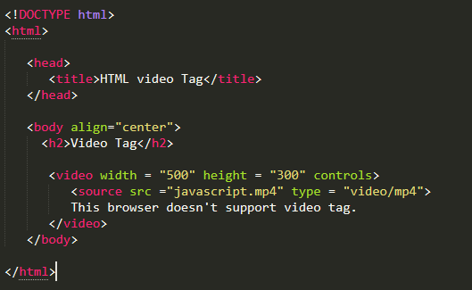 An Introduction To HTML Video Tag