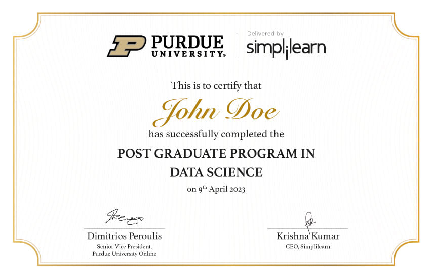 Post Graduate Program in Data Science | Purdue University