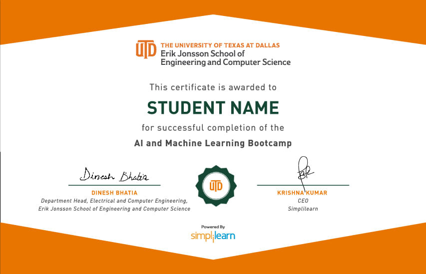 Artificial Intelligence and Machine Learning Certification - Bootcamp ...