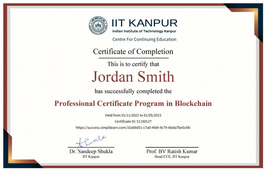Online Blockchain Course in Collaboration with IIT Kanpur