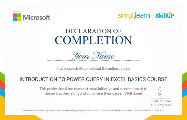 Free Power Query in Excel Course with Certificate [2024]