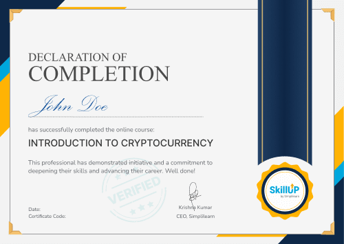 Free Cryptocurrency Course for Beginners | Simplilearn
